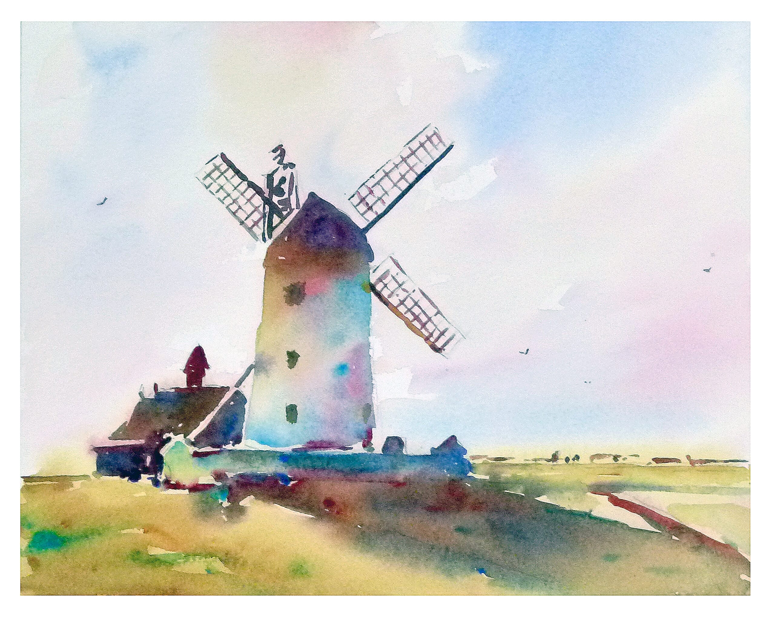 PAINT WITH GRAHAM : Tutorial 15. Lytham windmill : PaintwithGraham.com