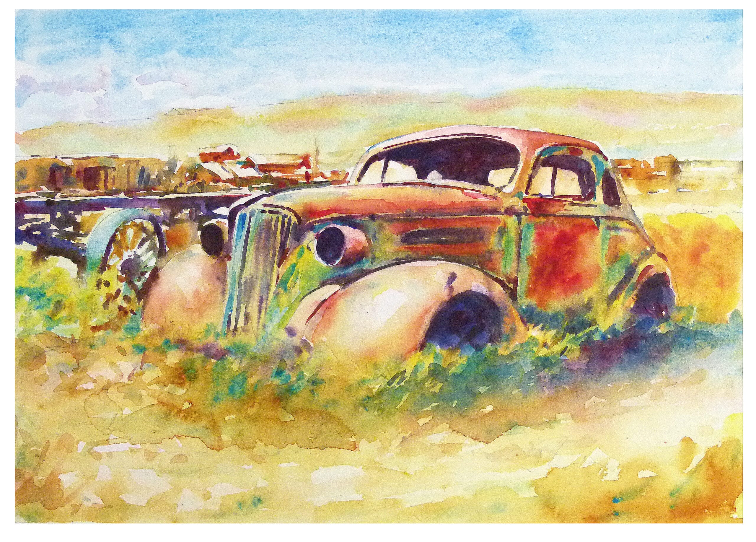 PAINT WITH GRAHAM : Tutorial 13. The rusty old car : PaintwithGraham.com